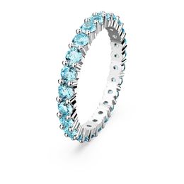 Swarovski Ring Damen Gr&ouml;&szlig;e 55 aqua / silber