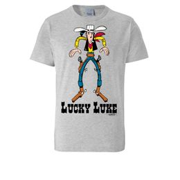 logoshirt T-Shirt 'Lucky Luke Colt' Damen Gr&ouml;&szlig;e L grau
