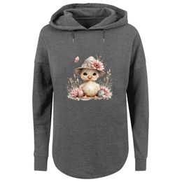 F4NT4STIC Sweatshirt 'S&uuml;&szlig;es Oster K&uuml;ken mit Hut' Damen Gr&ouml;&szlig;e M sand / dunkelgrau / rosa
