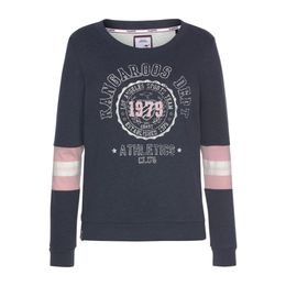 Kangaroos Sweatshirt Damen Gr&ouml;&szlig;e M taubenblau / rosa / wei&szlig;