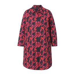 Ulla Popken Bluse Damen Gr&ouml;&szlig;e XXXL/4XL hellgelb / magenta / rot / schwarz