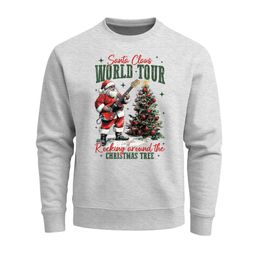 Neverless Sweatshirt 'Santa World Tour' Herren Gr&ouml;&szlig;e XL grau