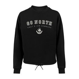 F4NT4STIC Sweatshirt 'Go North Knut & Jan Hamburg' Damen Gr&ouml;&szlig;e L schwarz