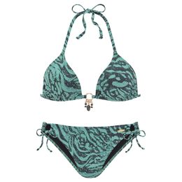 Bruno Banani Lm Bikini Damen Gr&ouml;&szlig;e XXS anthrazit / gr&uuml;n