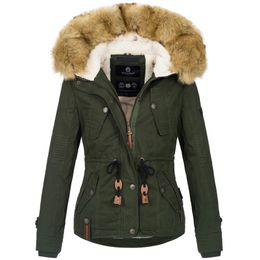 Navahoo Jacke 'Pearl' Damen Gr&ouml;&szlig;e XXS chamois / dunkelgr&uuml;n Winterjacke
