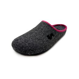 THIES Pantolette 'THIES 1856 PET Piping Slipper' Damen Gr&ouml;&szlig;e 36 dunkelgrau