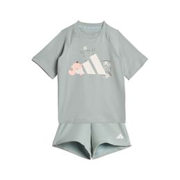 adidas Sportswear Trainingsanzug 'Tiro_Nster' Jungen Gr&ouml;&szlig;e 92 pastellgr&uuml;n / ros&eacute; / wei&szlig;