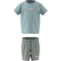 adidas Sportswear Trainingsanzug Jungen Gr&ouml;&szlig;e 86 graumeliert / jade / wei&szlig;