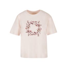 F4NT4STIC T-Shirt 'Rosa Fr&uuml;hlings Blukranz Dekor' Damen Gr&ouml;&szlig;e XXL mischfarben / pastellpink
