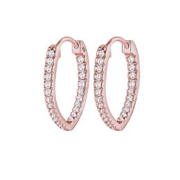 Elli Ohrringe 'Oval' Damen Gr&ouml;&szlig;e One Size rosegold / transparent