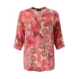 Aniston Bluse Damen Gr&ouml;&szlig;e 5XL hellgr&uuml;n / orange / pink / wei&szlig;