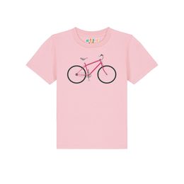 Watabout.kids T-Shirt 'Pink Bike' M&auml;dchen Gr&ouml;&szlig;e 122/128 rosa / rot / schwarz