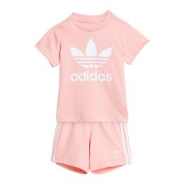 adidas originals Set 'Shorts Tee Set' Jungen Gr&ouml;&szlig;e 62 rosa / wei&szlig;