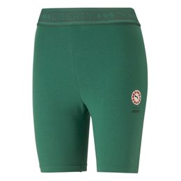 Puma Shorts Damen Gr&ouml;&szlig;e 34 grasgr&uuml;n / feuerrot / schwarz