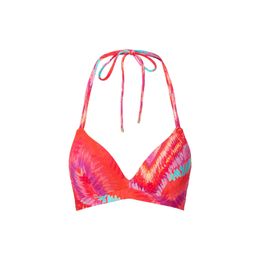 Lingadore Bikinitop Damen Gr&ouml;&szlig;e 80 neonblau / orange / feuerrot
