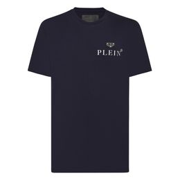 Philipp Plein T-Shirt Herren Gr&ouml;&szlig;e L dunkelblau / wei&szlig;