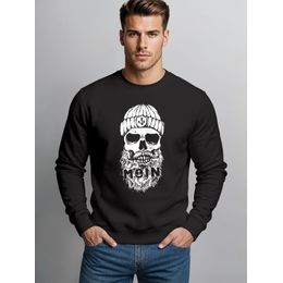 Neverless Sweatshirt 'Moin Totenkopf' Herren Gr&ouml;&szlig;e XXL schwarz