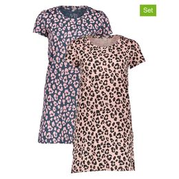 Vivance Dreams 2er-Set: Nachthemden in Rosa/ Dunkelblau - 72% | Gr&ouml;&szlig;e 44/46 | Damen-loungewear