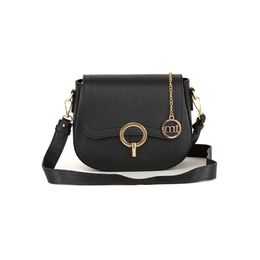 Mia Tomazzi Leder-Umh&auml;ngetasche "Carracci" in Schwarz - (B)23 x (H)18 x (T)7,5 cm - 77% | Damen-taschen