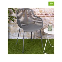 Garden Spirit 2er-Set: Outdoor-Sessel "Ibiza" in Grau - (B)54 x (H)84 x (T)53 cm - 60% | Garten-moebel