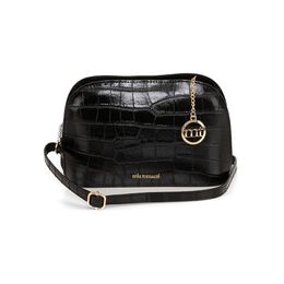 Mia Tomazzi Leder-Umh&auml;ngetasche in Schwarz - (B)24 x (H)17 x (T)9 cm - 75% | Damen-taschen