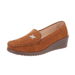 Ital-Design Slipper Damen Gr&ouml;&szlig;e 40 camel