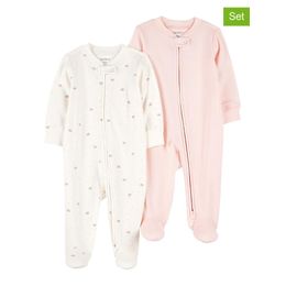 Carter's carter's 2er-Set: Strampler in Rosa/ Creme - 48% | Gr&ouml;&szlig;e 74 | Strampler
