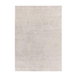 Atticgo Kurzflor-Teppich "Porto" in Creme/ Grau - 61% | Gr&ouml;&szlig;e 160x230 cm |