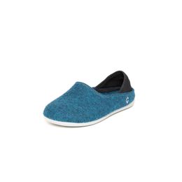 Gottstein Hausschuh 'Filzpantoffel Wool Slip-On Kids' M&auml;dchen Gr&ouml;&szlig;e 31 petrol