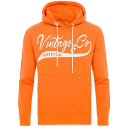 WOTEGA Sweatshirt 'WT Star' Herren Gr&ouml;&szlig;e XL orange / wei&szlig;