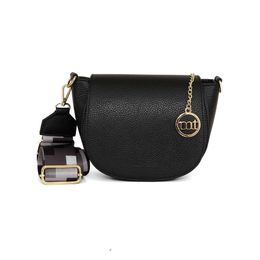 Mia Tomazzi Leder-Umh&auml;ngetasche in Schwarz - (B)19 x (H)17 x (T)6,5 cm - 79% | Damen-taschen