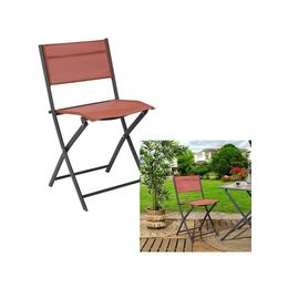 Garden Spirit Klappstuhl ''Elba'' in Terrakotta - (B)50 x (H)80 x (T)46 cm - 60% | Sitzmoebel