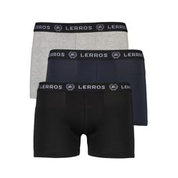 Lerros Boxershorts Herren Gr&ouml;&szlig;e M dunkelblau / graumeliert / schwarz / wei&szlig;