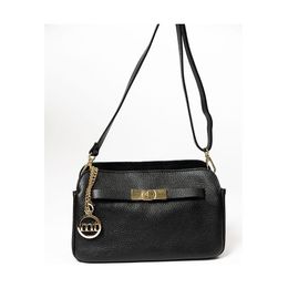 Mia Tomazzi Leder-Umh&auml;ngetasche "Bentivoglio" in Schwarz- (B)24 x (H)16 x (T)9 cm - 75% | Damen-taschen
