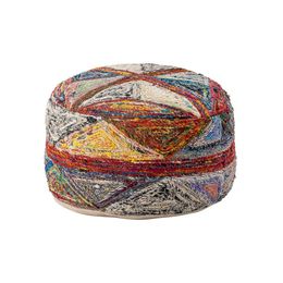 Bloomingville Pouf "Torano" in Bunt - (H)20 x &Oslash; 40 cm - 52% | Sitzmoebel