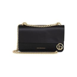 Lia Biassoni Leder-Umh&auml;ngetasche in Schwarz - (B)24 x (H)15 x (T)4 cm - 77% | Damen-taschen