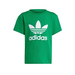 adidas originals Shirt 'Trefoil' Jungen Gr&ouml;&szlig;e 122 gr&uuml;n / wei&szlig;
