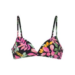 Vivance Bikini-Oberteil in Schwarz/ Gr&uuml;n/ Pink - 76% | Gr&ouml;&szlig;e 40B-Cup | Damen-bademode