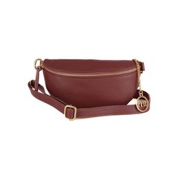 Mia Tomazzi Leder-Brustbeutel "Perugino" in Bordeaux - (B)23 x (H)13 x (T)2 cm - 77% | Damen-koffer-reisegepaeck