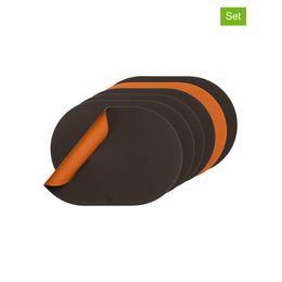 Bj&ouml;rn 6er-Set: Tischsets in Braun/ Orange - (L)44,5 x (B)30 cm - 65% |