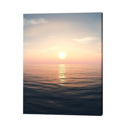 Liv Corday Wandschmuck 'Panorama of Sea Sunset' Herren Gr&ouml;&szlig;e 60x80 navy / gelb / orange