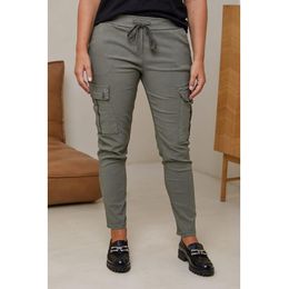 Curvy Lady Cargohose in Khaki - 76% | Gr&ouml;&szlig;e 40/42 | Damenhosen