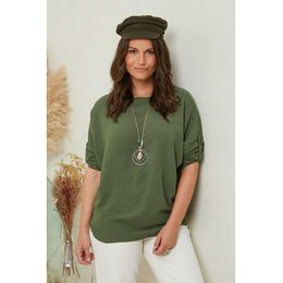 Curvy Lady Bluse in Khaki - 71% | Gr&ouml;&szlig;e 48/50 | Damen-blusen