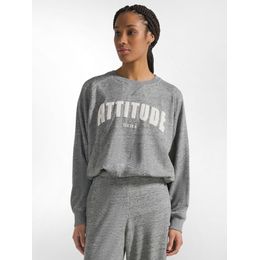 Deha Sweatshirt Damen Gr&ouml;&szlig;e L grau / wei&szlig;