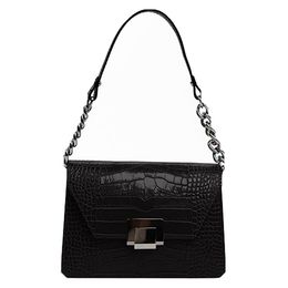 Lia Biassoni Leder-Schultertasche in Schwarz - (B)23 x (H)17 x (T)10 cm - 76% | Damen-taschen