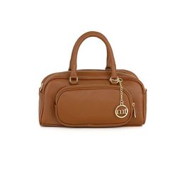 Mia Tomazzi Leder-Henkeltasche "Barellai" in Hellbraun - (B)29 x (H)13 x (T)9 cm - 74% | Damen-taschen