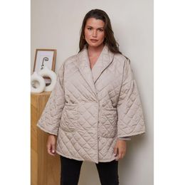 Curvy Lady Steppjacke in Beige - 75% | Gr&ouml;&szlig;e 48/50 | Damenjacken