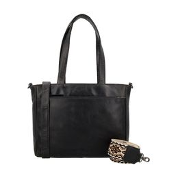 HIDE & STITCHES Leder-Schultertasche in Schwarz - (B)34 x (H)34 x (T)8 cm - 56% | Damen-taschen
