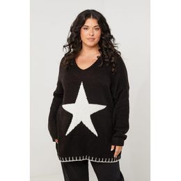 Curvy Lady Pullover in Schwarz - 72% | Gr&ouml;&szlig;e 40/42 | Damen-pullover-cardigans