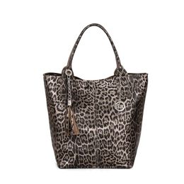 Mia Tomazzi Leder-Shopper "Barozzi" in Taupe - (B)31 x (H)36 x (T)20 cm - 77% | Damen-taschen